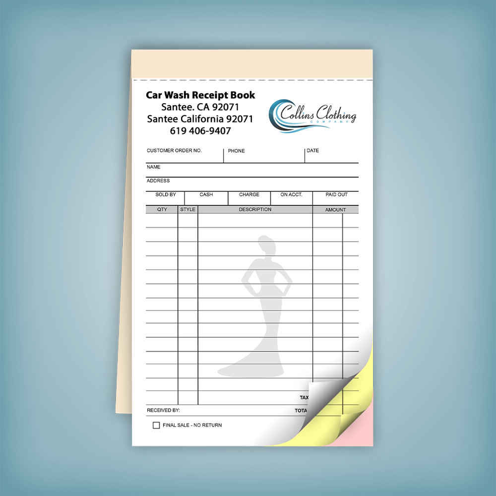 Clothing Sales Receipt Forms: 4.25” x 7” | PrintPPS.com®