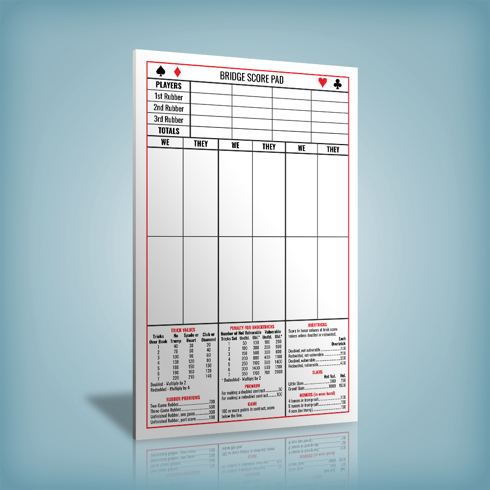 Bridge Rule Pads - Design 2 | PrintPPS.com®