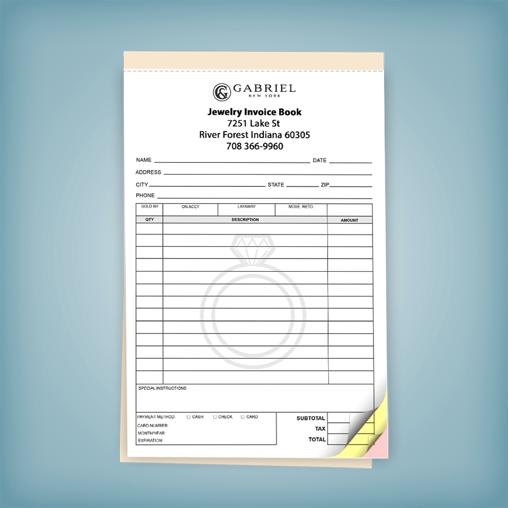 Jewelry Receipt Forms: 5.5” x 8.5” | PrintPPS.com®