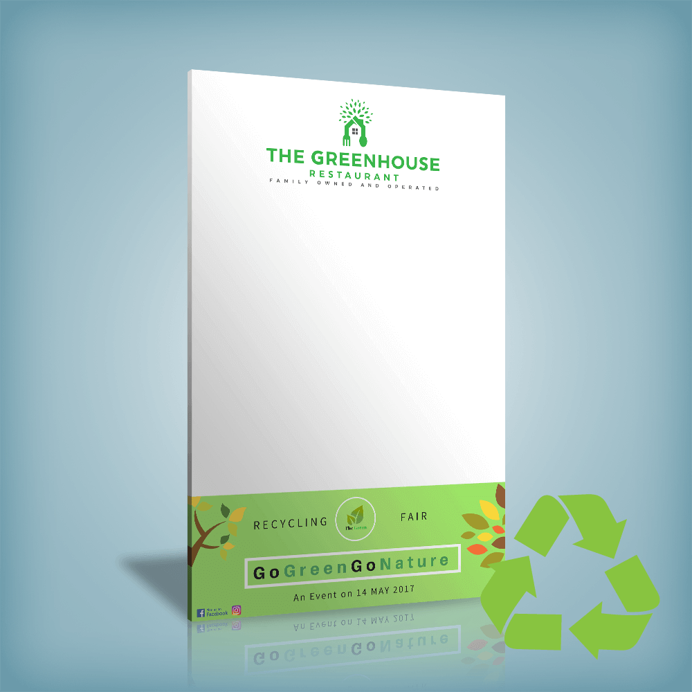 Custom Recycled Paper Notepads: 5.5” x 8.5” | PrintPPS.com®