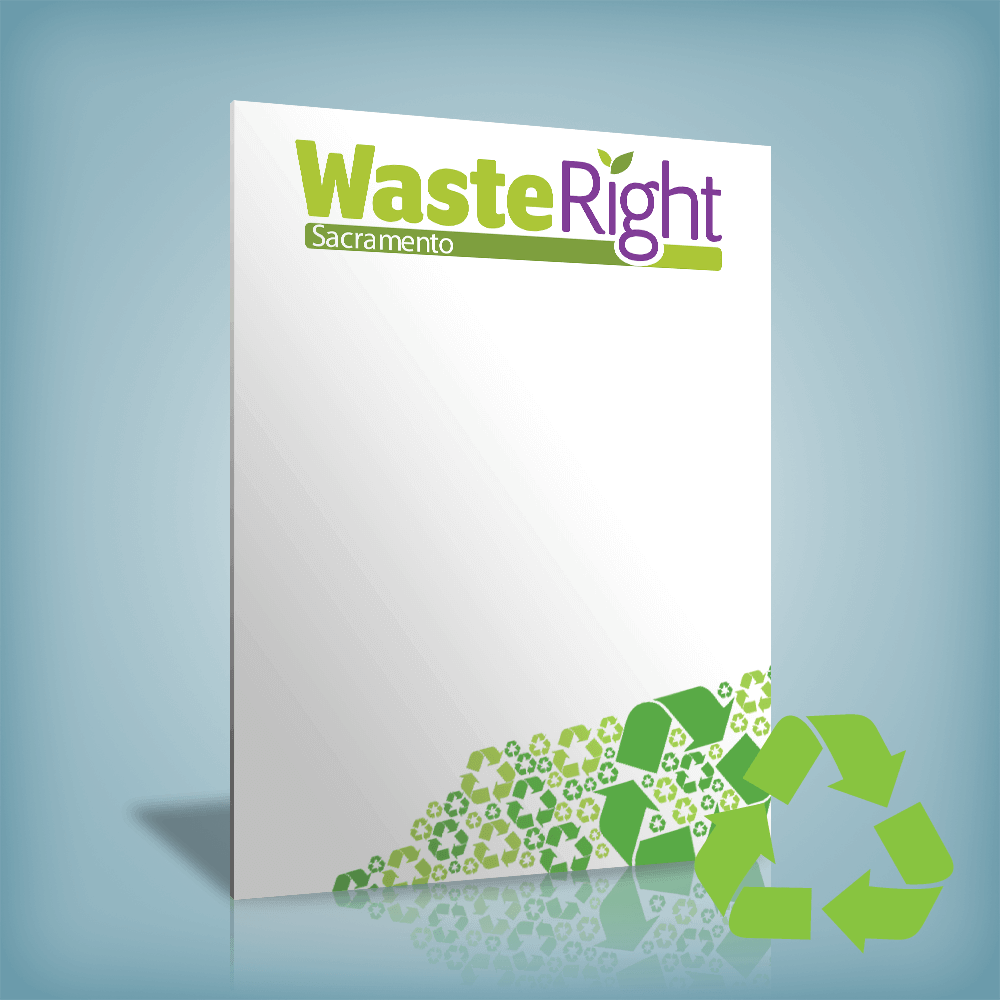 Recycled Paper Custom Sticky Notes: 8.5” x 11” | PrintPPS.com®