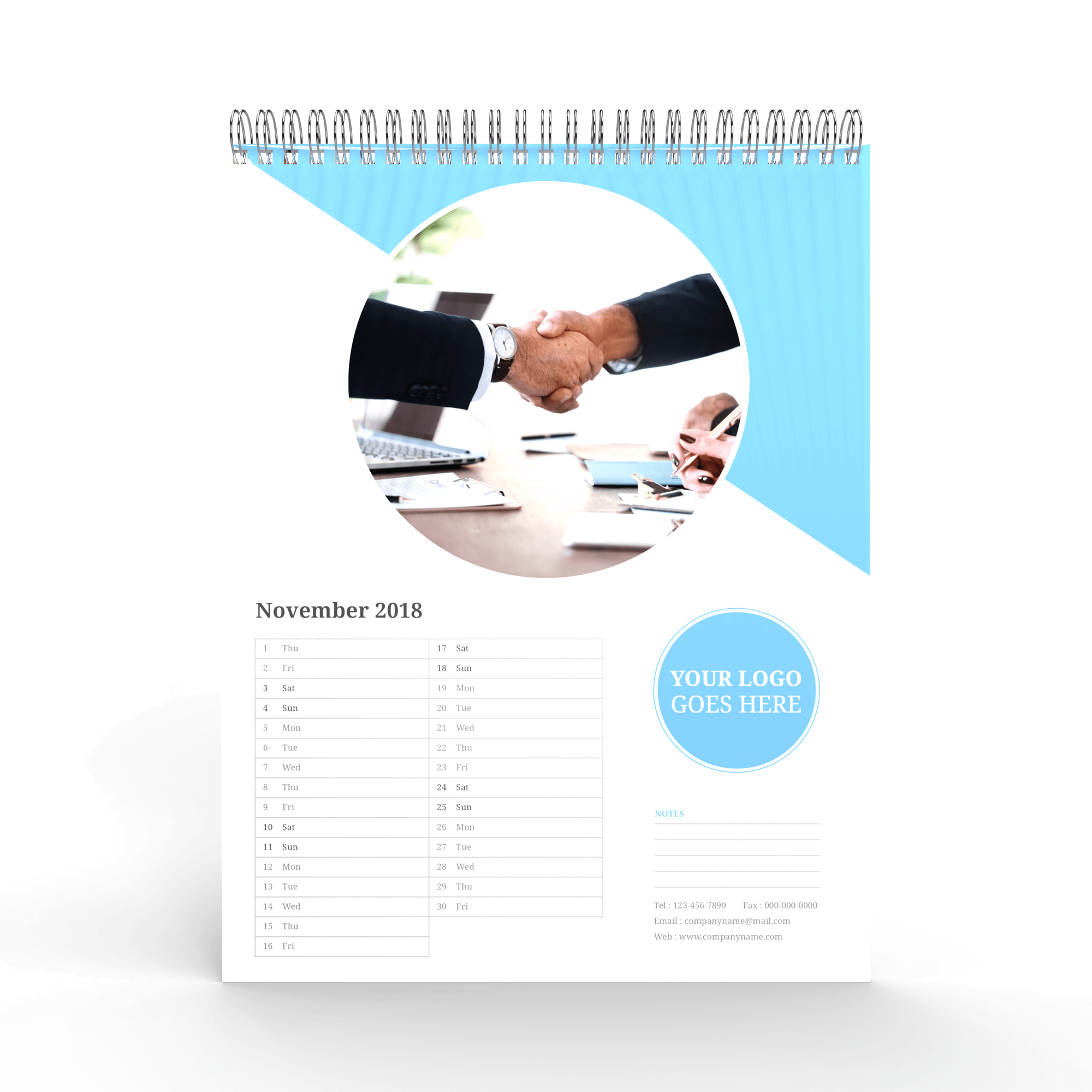Custom Wall Calendars: 8.5” x 11” Single Sided | PrintPPS.com®