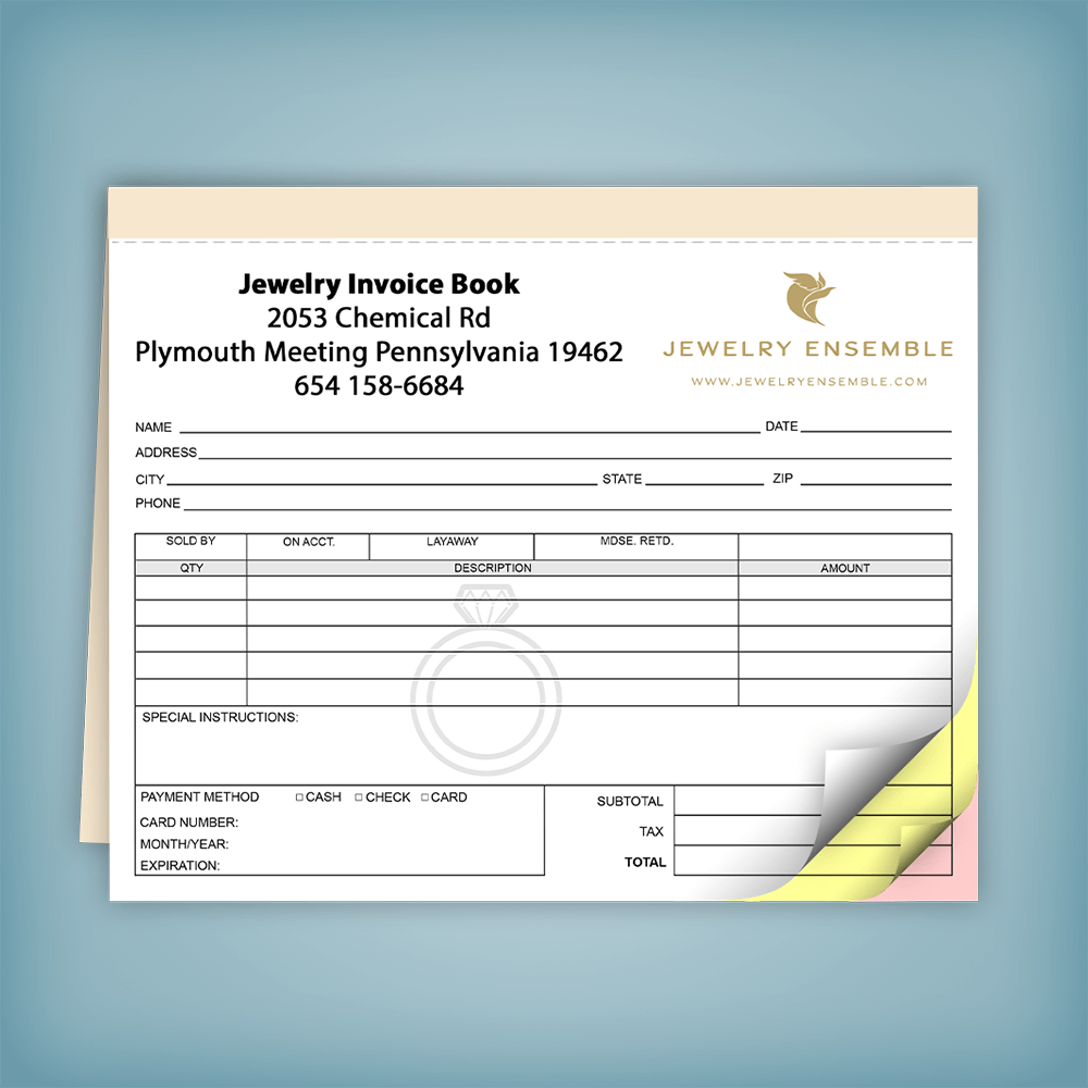 Jewelry Receipt Forms: 8.5” x 7” | PrintPPS.com®