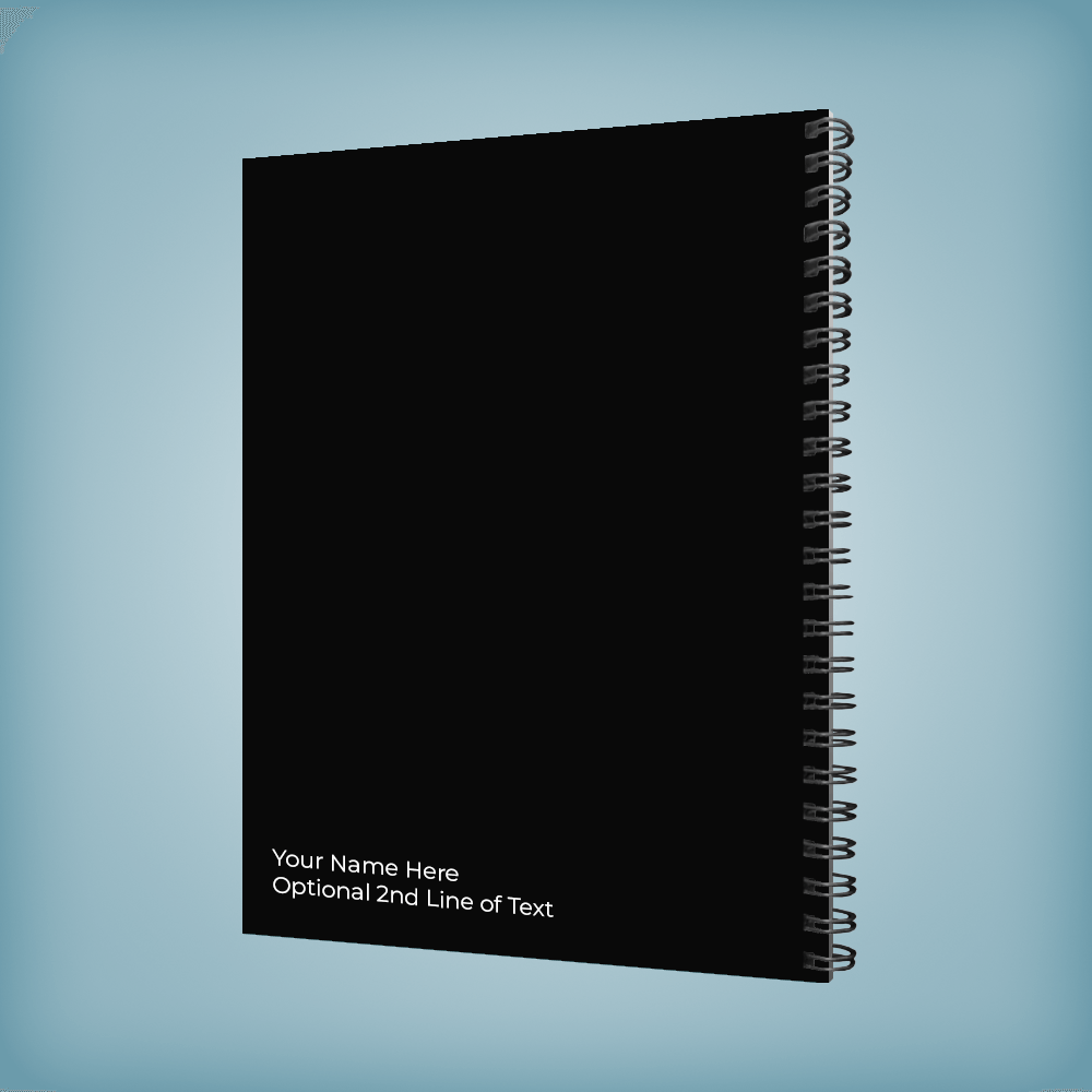 Custom Left Handed Notebooks with Black Cover | PrintPPS.com®