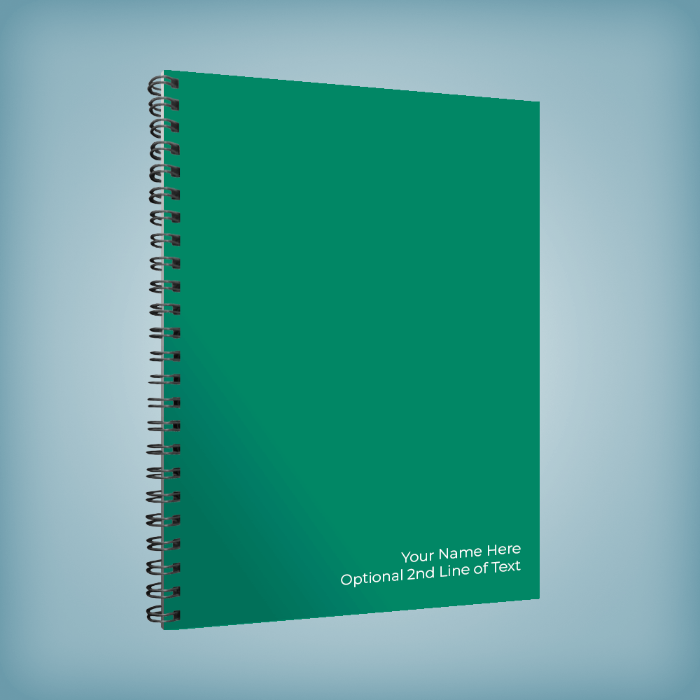 Classic Spiral Notebooks with Green Cover | PrintPPS.com®