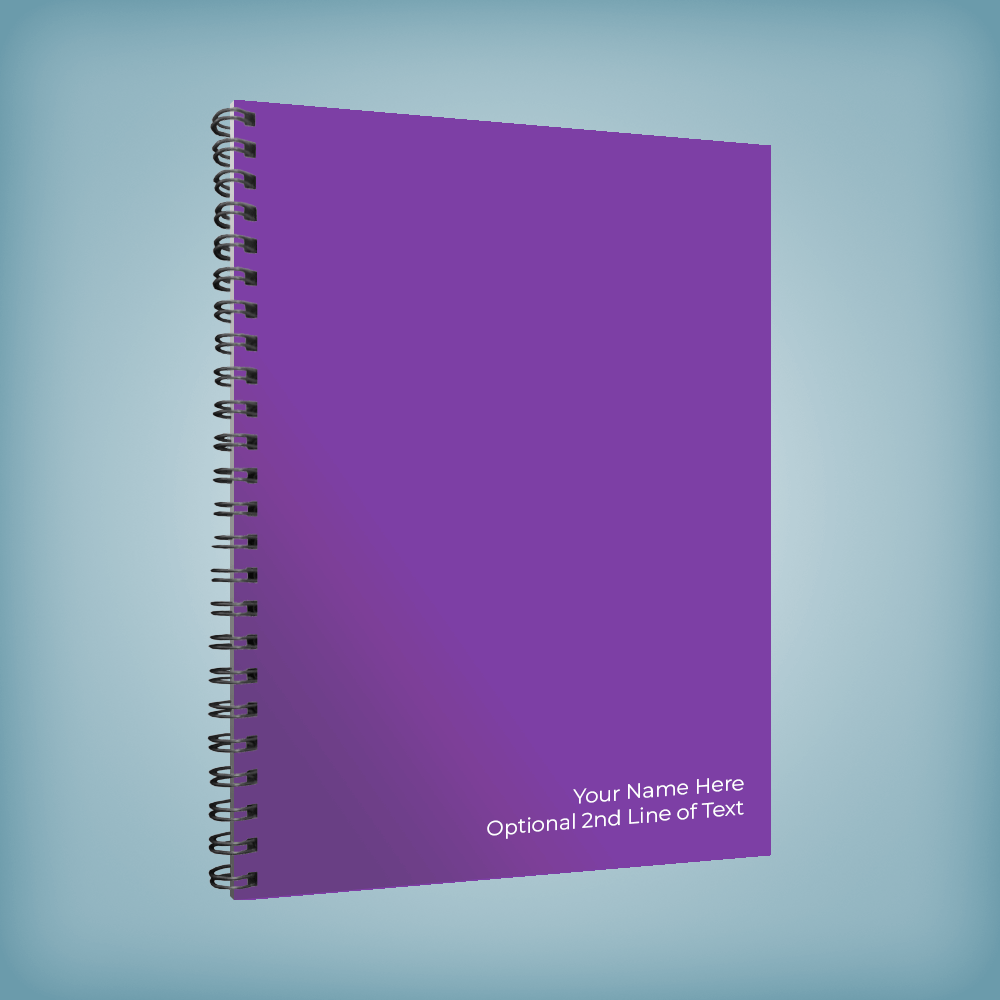Classic Spiral Notebooks with Purple Cover | PrintPPS.com®