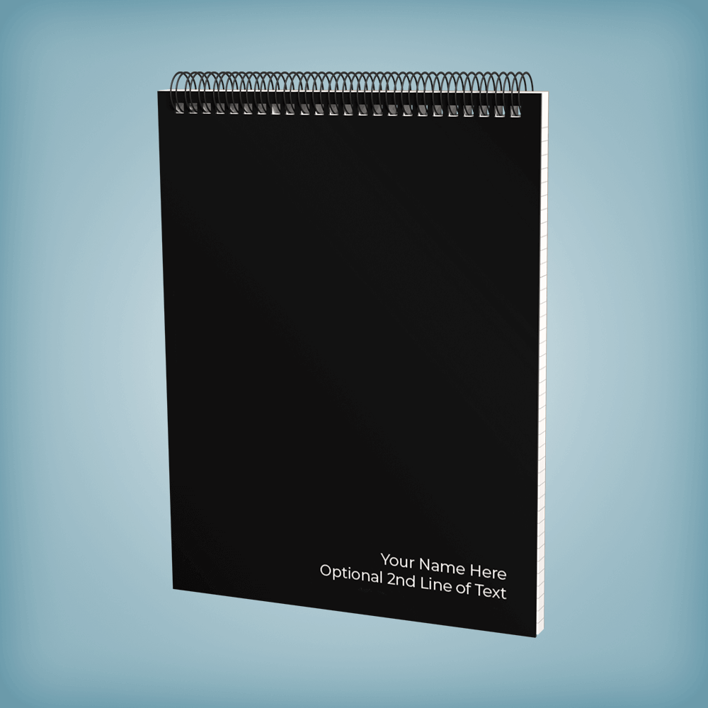 Custom Top Bound Notebooks with Black Cover | PrintPPS.com®