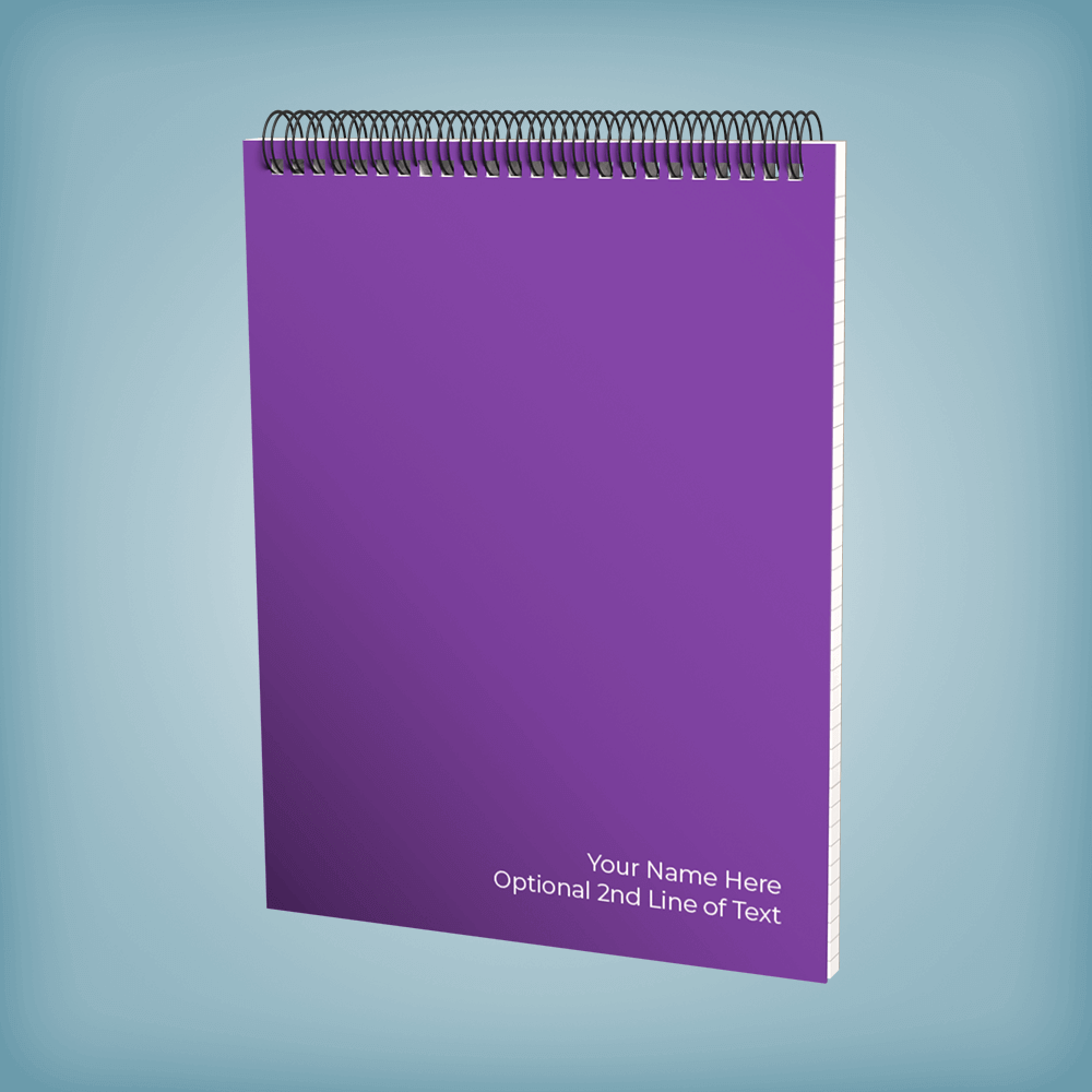 Custom Top Bound Notebooks with Purple Cover | PrintPPS.com®