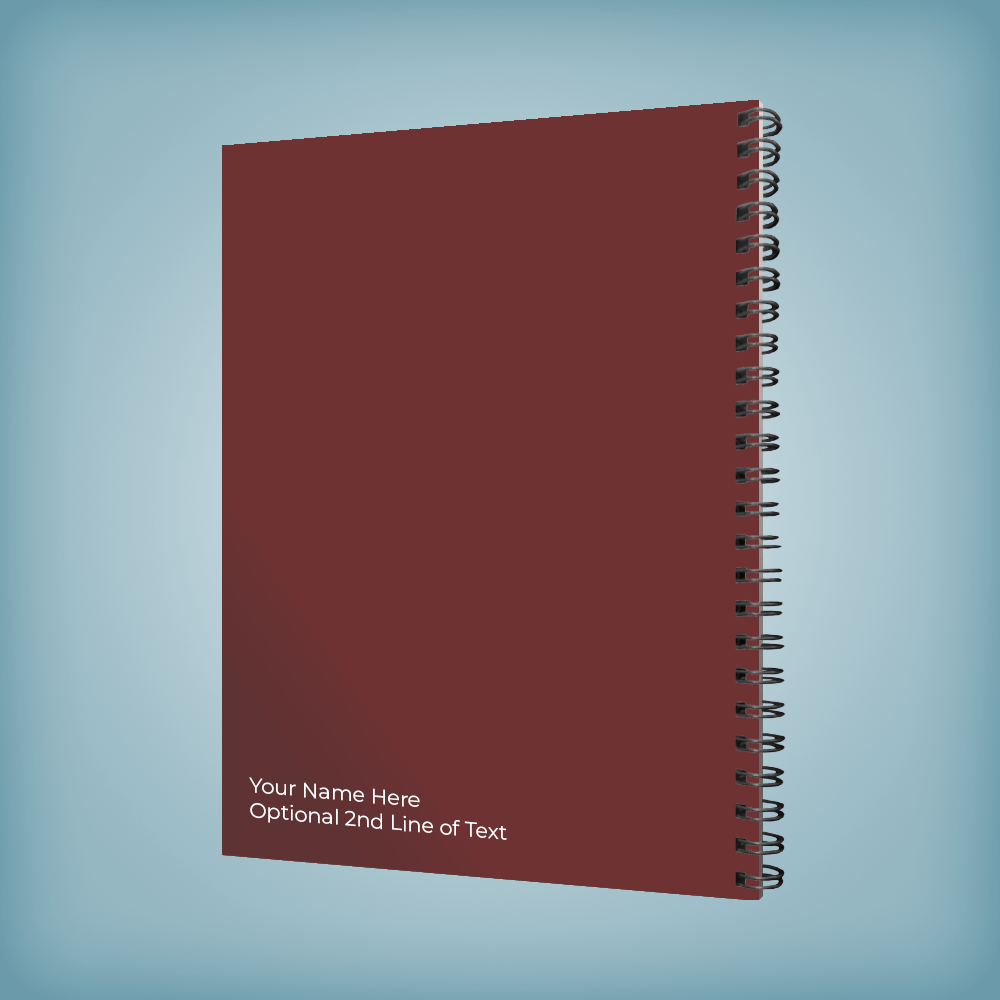 Professional Left Handed Notebooks with Maroon Cover | PrintPPS.com®