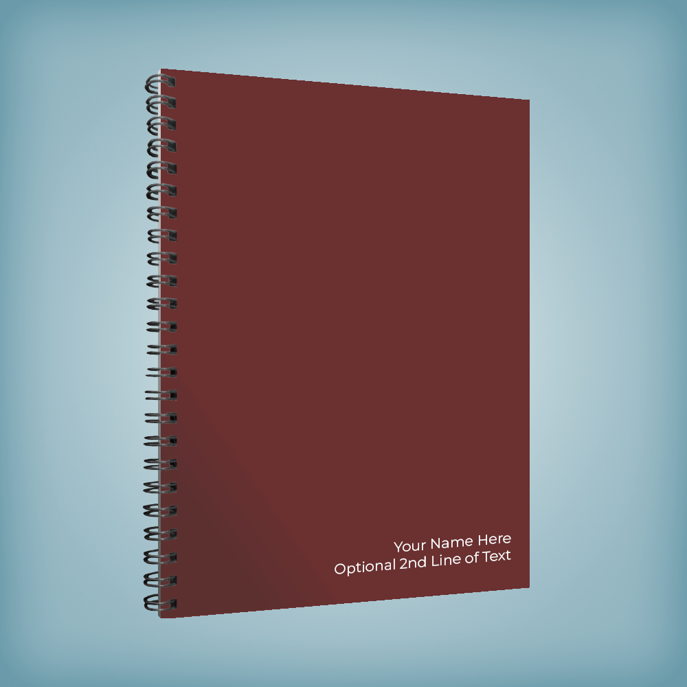 Professional Spiral Notebooks with Maroon Cover | PrintPPS.com®
