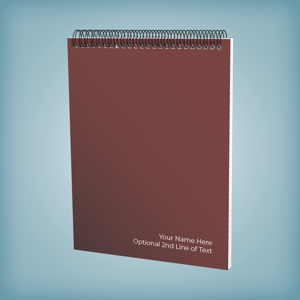 Professional Top Bound Spiral Notebooks with Maroon Cover | PrintPPS.com®