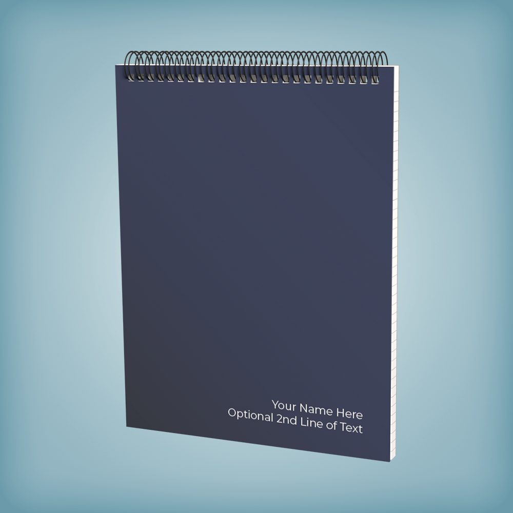 Professional Top Bound Spiral Notebooks with Navy Blue Cover