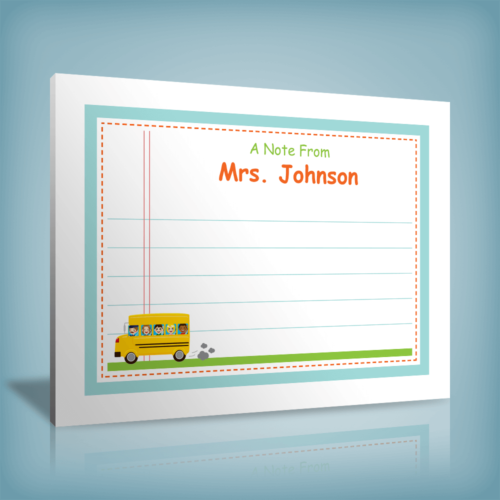 Teacher Gift Sticky Notes: Bus & Children | PrintPPS.com®