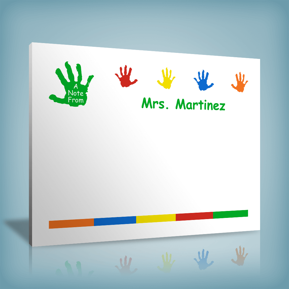 Teacher Gift Sticky Notes: Hand Prints | PrintPPS.com®