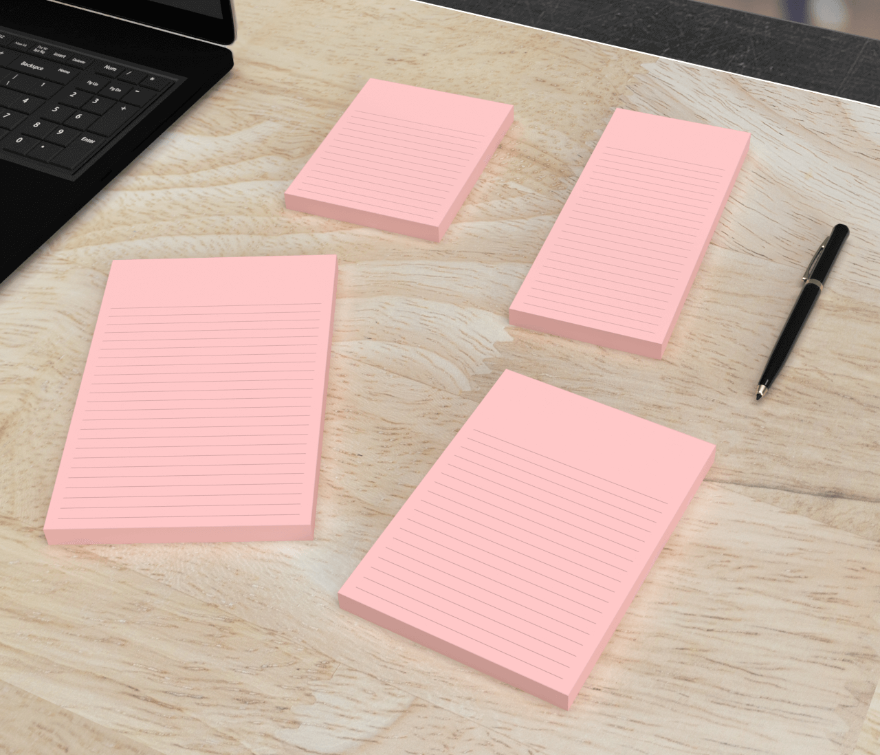 pink notepad